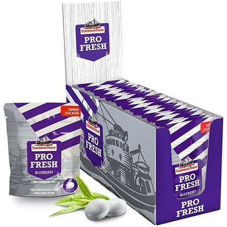 12er Pack Fishermans Friend ProFresh Blueberry á 17g ab 11,43€ (statt 15€) - Prime Sparabo
