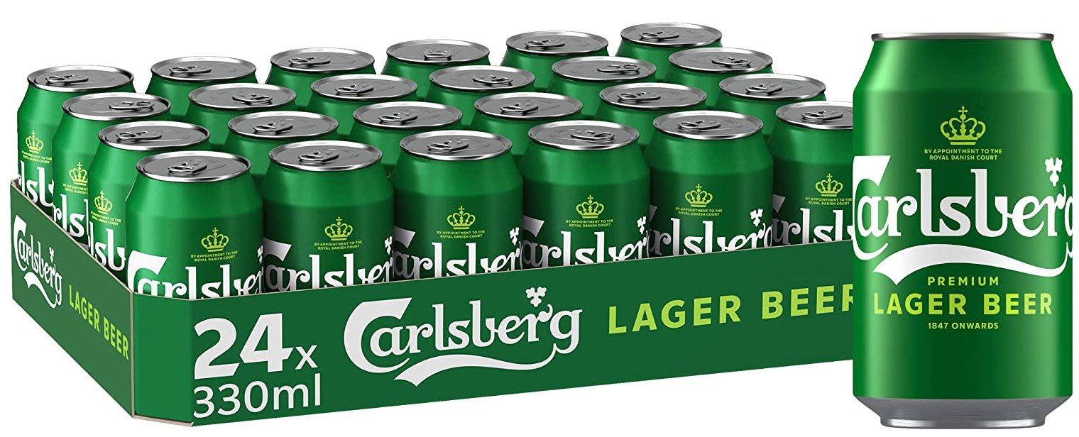 🍺 24x Carlsberg Premium-Lager Bier (je 0,33l Dose) für 16,99€ (statt 22€)