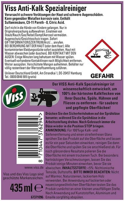 6er Pack Viss Perfect Finish Spezialreiniger, 435ml ab 14,16€ (statt 18 ...