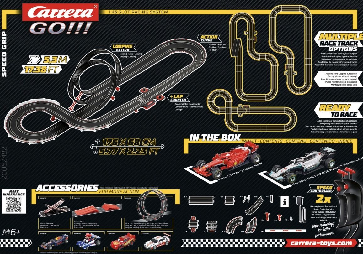 Carrera Carrera Go!!! Speed Grip Rennbahn mit F1-Autos für 50,99 ...