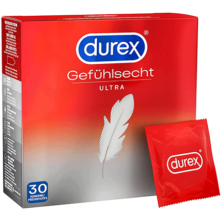30er Pack Durex Gefühlsecht Ultra Kondome für 19,54€ (statt 25€) - Prime