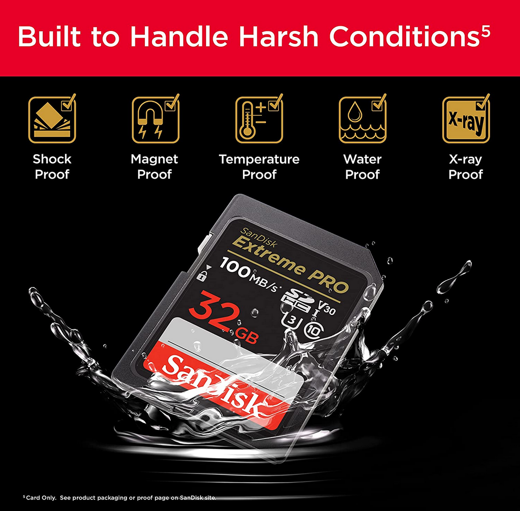 SanDisk Extreme PRO SDHC UHS-I Speicherkarte 32 GB für 6,90€ (statt 13€) - Prime