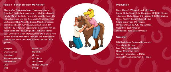 Kiddnix: Bibi & Tina - Ferien auf dem Martinshof gratis downloaden