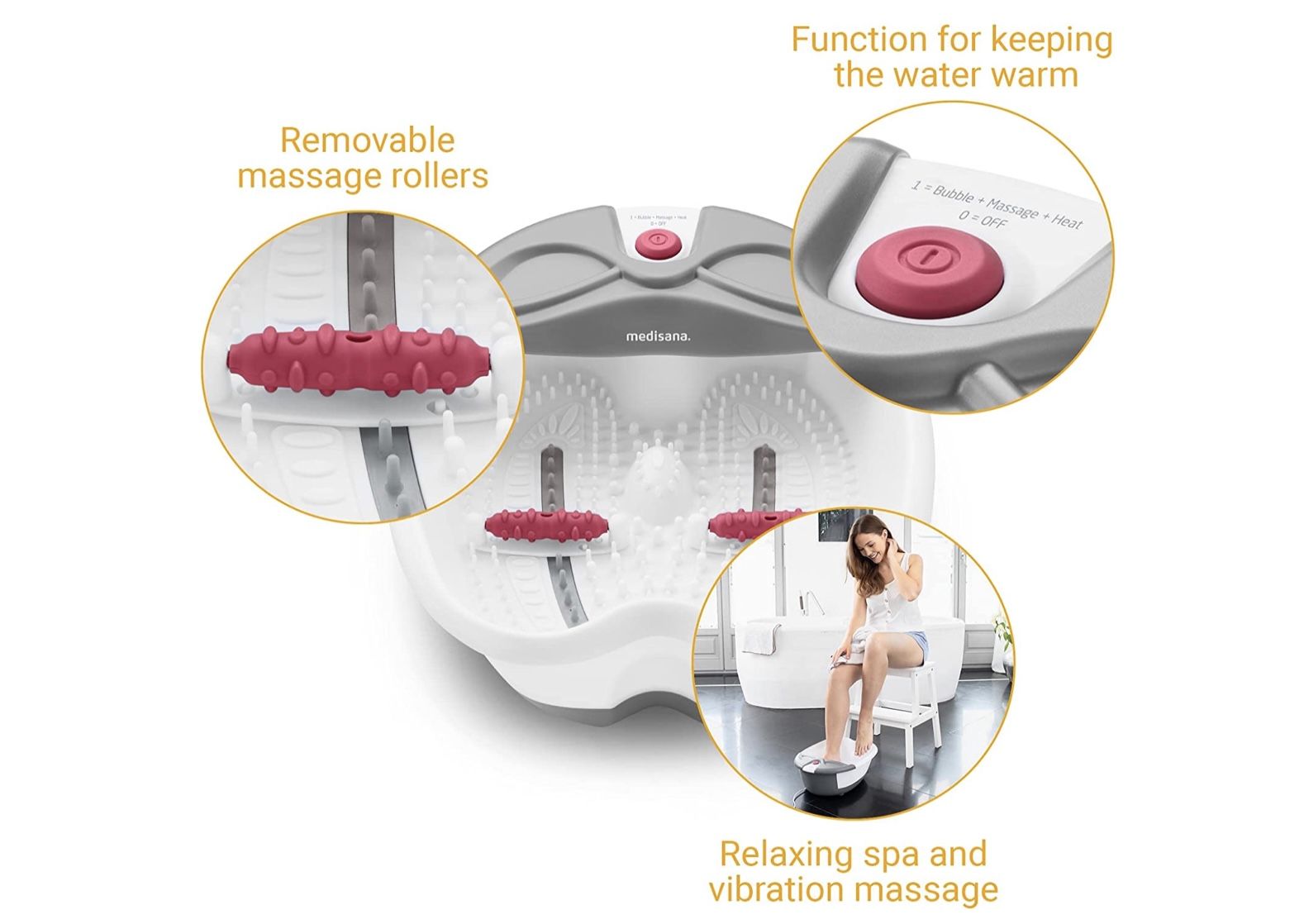 medisana FS 300 Fußsprudelbad für 22,99€ (statt 37€) - Prime