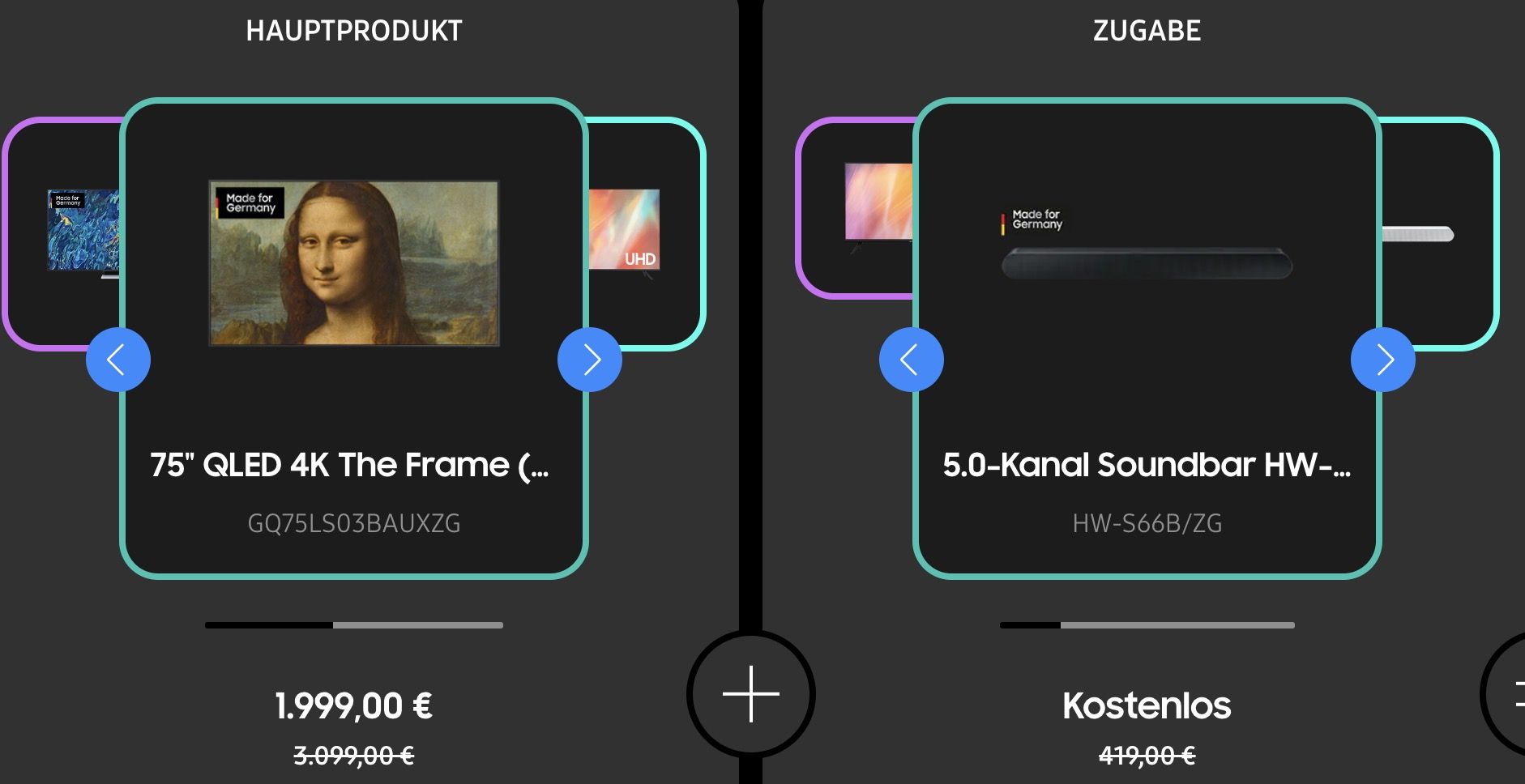 Samsung 75" QLED 4K The Frame TV + Samsung HW-S66B Soundbar für 1.899 ...