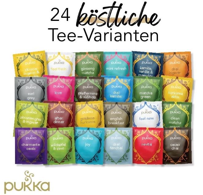 Pukka Bio-Tee Buch Adventskalender mit 48 Bio-Tees für 21,99€ (statt 32 ...