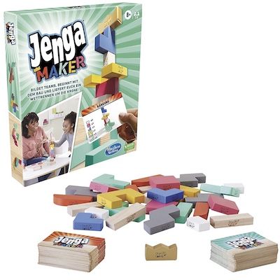 Hasbro Jenga Maker Stapelspiel mit Hartholz-Klötzen für 13,39€ (statt ...
