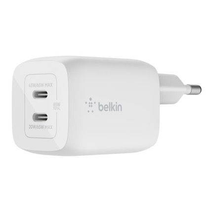 Belkin 65W USB-C-Ladegerät mit 2 Ports für 29,99€ (statt 37€)