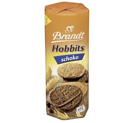 18x Brandt Hobbits Schoko ballaststoffreiche Vollkornkekse für 28,24 ...