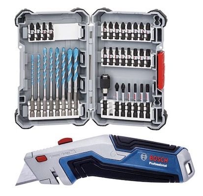 Bosch Professional 35-tlg. Schrauberbits Bit-Set inkl. Universalmesser ...