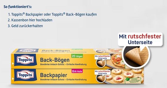 Toppits® Backpapier oder Toppits® Back-Bögen gratis ausprobieren
