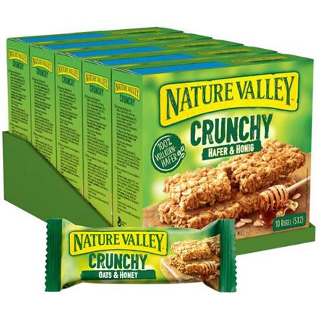 5 x 10 Riegel Nature Valley Crunchy Hafer und Honig ab 8,72€ (statt 12 ...