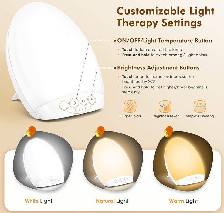 Relure Tageslichtlampe mit 10.000 lux für 20,79€ (statt 41€)