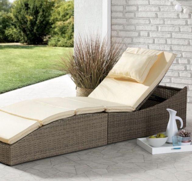 HC Garten klappbare Lounge-Liege mit verstell. Rückenlehne für 99,82 ...