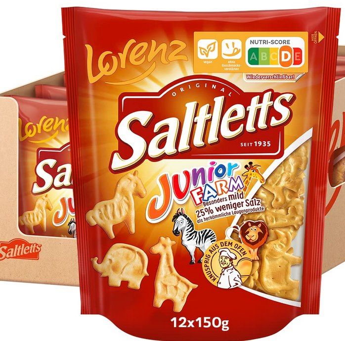 1,3 KG! 🥨12x Lorenz Saltletts Junior Farm (je 150g) ab 16€ (statt 27€)