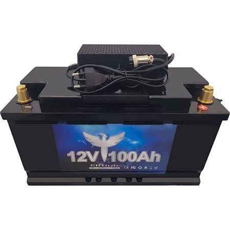 Elfhub LiFePO4 12V/100Ah Lithiumbatterie mit BMS Schutz für 297,14 ...