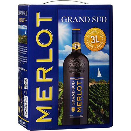 🍷 3 Liter Grand Sud Merlot Rotwein ab 10,34€ (statt 17€)