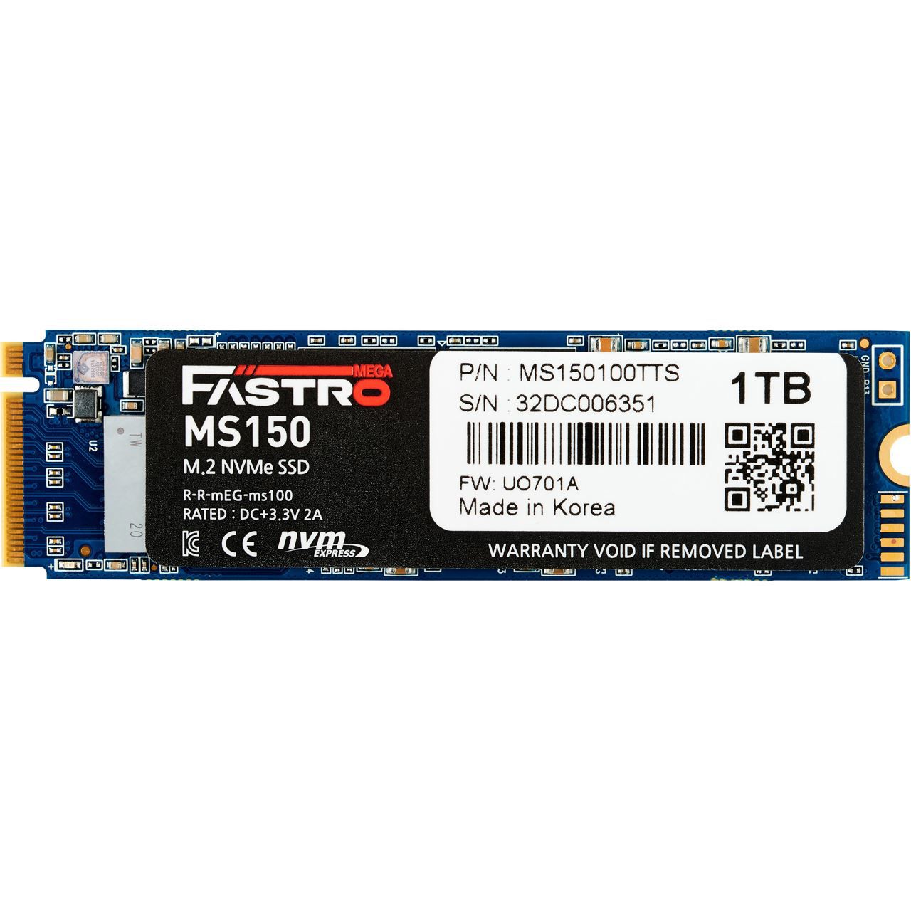 Mega Fastro MS150 M.2 SSD mit 1TB für 39€ (statt 56€)