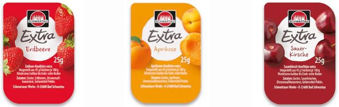 100er Pack Schwartau Extra Portionen Mix-Box mit 3 Sorten für 14,99 ...