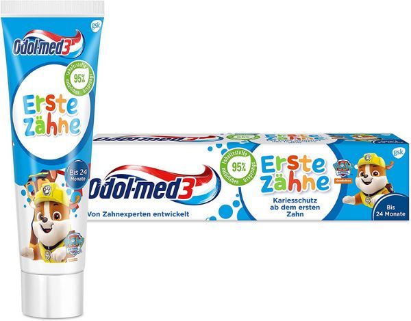 Odol-med3 Zahnpasta Erste Zähne, 50ml ab 1,23€ (statt 2€) - Prime Sparabo