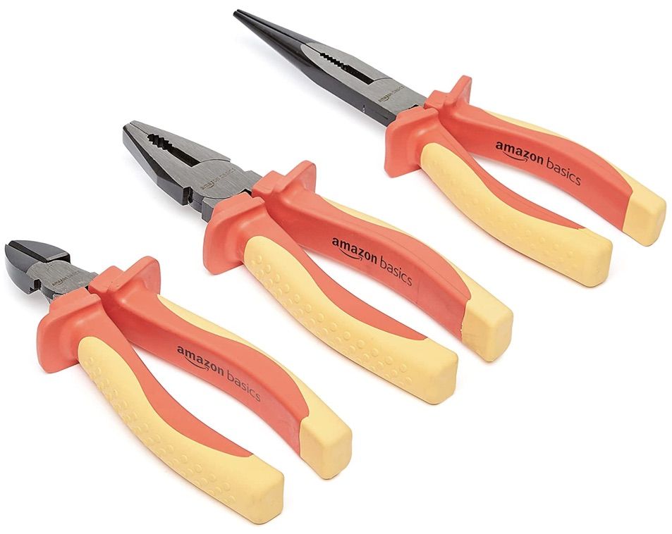 Amazon Basics VDE-Zangen-Set (isoliert bis 1.000V) für 18,56€ (statt 30€)