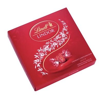 15er Pack Lindt Schokolade LINDOR Milch Präsent Box für 4,39€