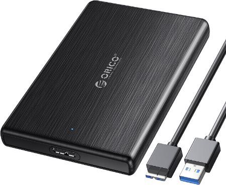 ORICO 2,5" USB-C Festplattengehäuse, USB 3.0 auf SATA III für 7,99€ (statt 16€)
