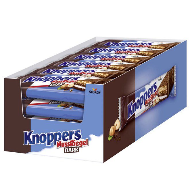 24er Pack Knoppers NussRiegel Dark á 40g für 9€ (statt 13€)