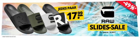 G-Star RAW Slides Sale - Jedes Paar nur 15,65€ zzgl. Versand