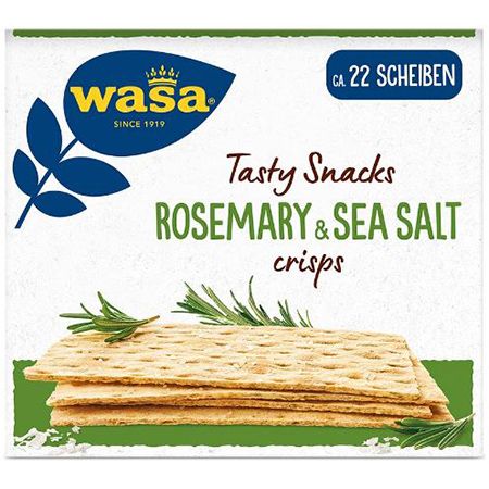 10er Pack Wasa Tasty Snacks Crisp Rosmarin Knäckebrot ab 17,99€ (statt 25€)