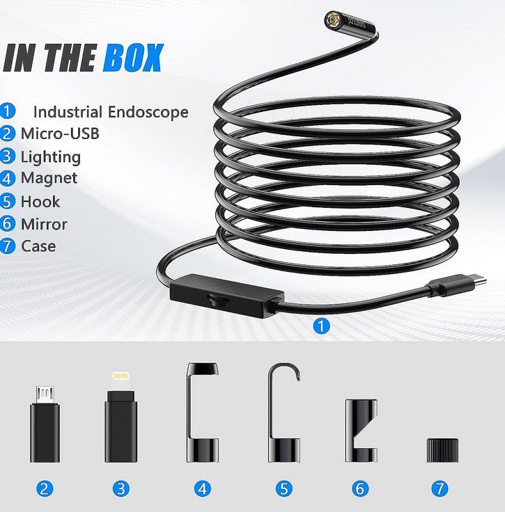 Pancellent 1920p Endoskop mit 2 MP für 16,33€ (statt 39€)