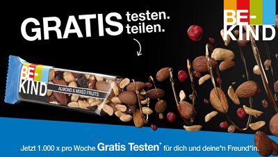 BE-KIND™- Snacks gratis ausprobieren