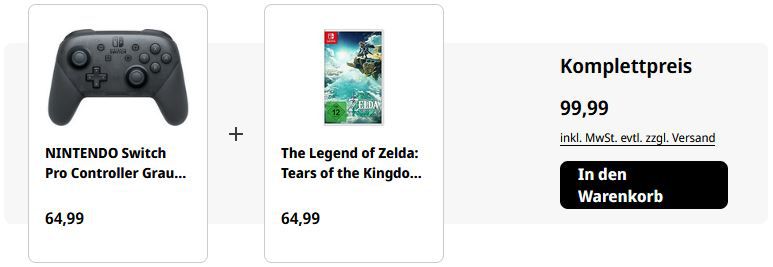 Nintendo Switch Pro Controller + Zelda: Tears of the Kingdom für 99,99 ...