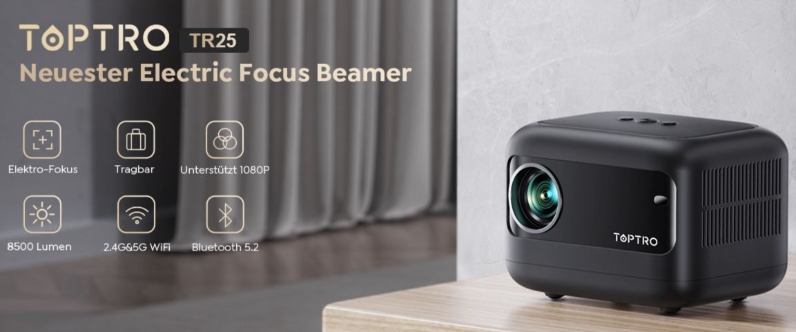 TOPTRO TR25 - 720p LED Beamer für 116,99€ (statt 180€)