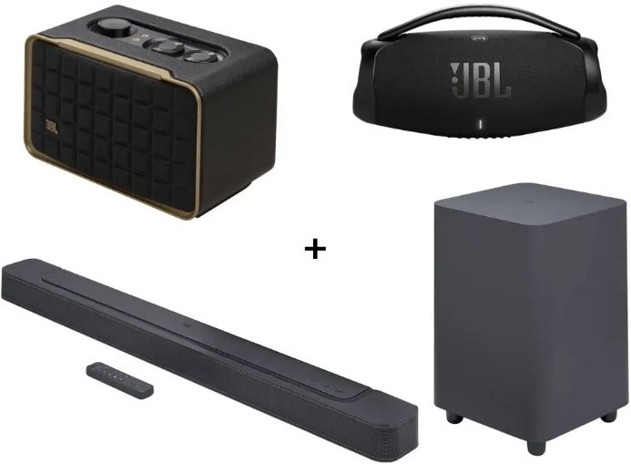 🎵 JBL Mulitroom-Set: Boombox 3 + Bar 500 + Authentics 200 für 949,95 ...