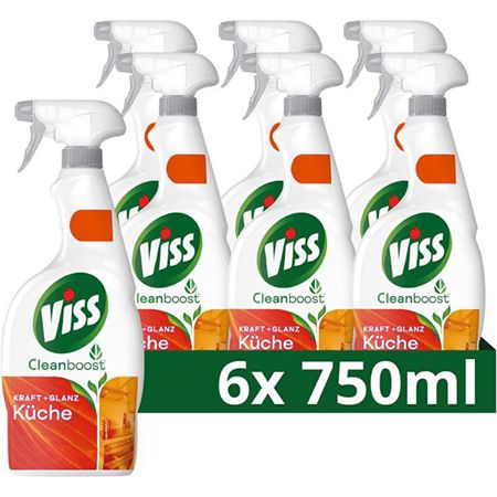 6er Pack Viss Kraft + Glanz Reiniger Spray, 750ml ab 12,19€ (statt 17€)