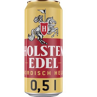 24x 0,5L Holsten EDEL 4,8 % Vol. Dosen Helles Bier für 16,14€ (statt 20€)