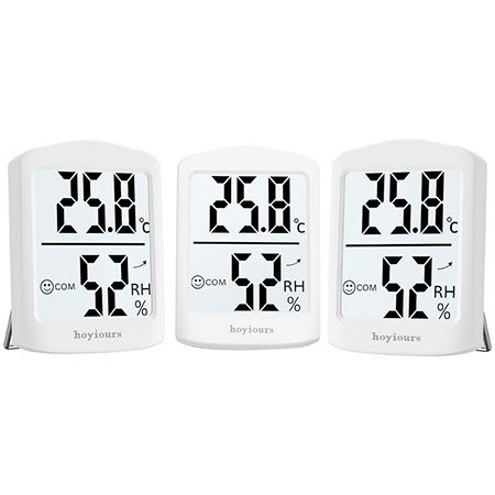 3er Pack hoyiours Indoor Thermo- & Hygrometer für 7,49€ (statt 15€)