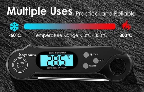 Hoyiours Digitales Faltbares Küchenthermometer mit LCD-Display für 5,99 ...