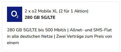 Apple iPhone 15 (256GB) für 29,95€ + 2x o2 Allnet 280GB für 49,99€ mtl.