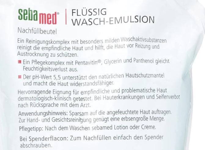 2er Pack Sebamed Flüssig Wasch-Emulsion Nachfüllpack, je 400ml für 5,56 ...