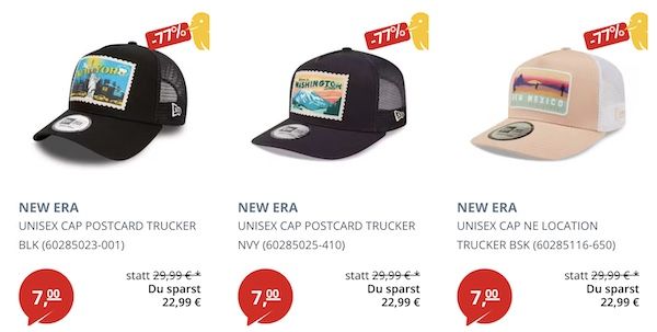 New Era Trucker Caps ab je 7€ - z.B. Half Time Crew (statt 20€)