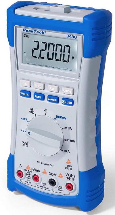 Peaktech Mul­ti­me­ter P 3430 True RMS Di­gi­tal­mul­ti­me­ter für 80 ...