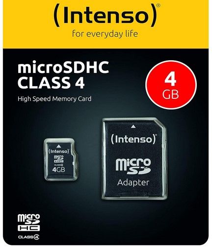 Intenso microSD 4GB Class Speicherkarte für 2,79€ (statt 6€)