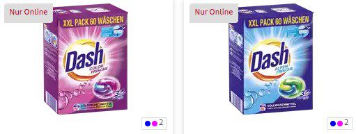 2 x Dash Waschmittel Pulver 100 WL - verschiedene Sorten für 21,98 ...