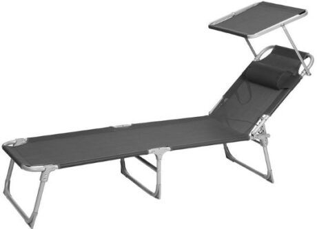 ☀️ Songmics Liege mit Sonnendach in Grau für 39,99€ (statt 51€)