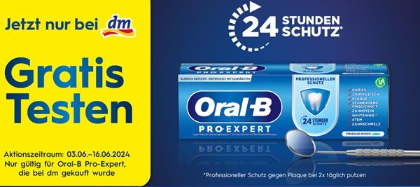 dm: Oral-B Protect Zahncreme gratis ausprobieren