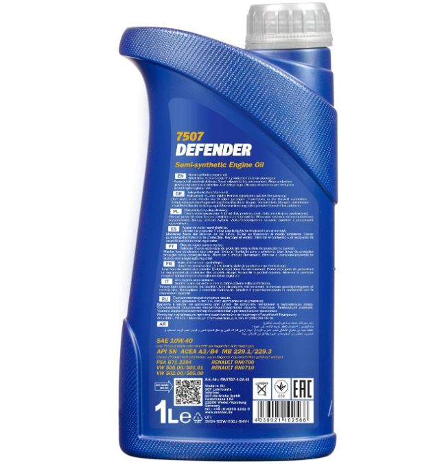 MANNOL Defender 10W-40 API SL/CF Motorenöl 1 Liter für 5,29€ (statt 10€)
