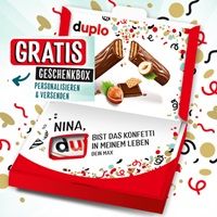 Gratis: Personalisierte Geschenkbox beim Kauf von duplo