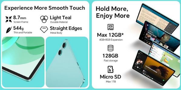 ODEA A10 10" Android 14 Tablet mit 4GB RAM + 125GB für 79,99€ (statt 150€)